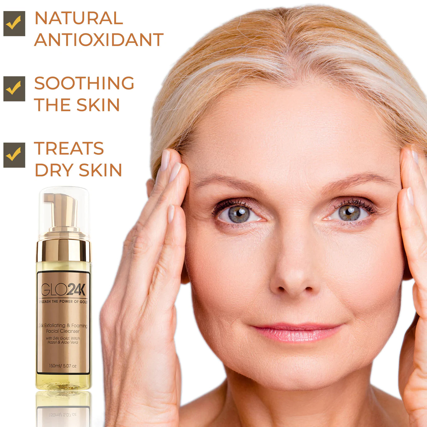 GLO24K | 24K Exfoliating & Foaming Facial Cleanser – Doll Face House of ...