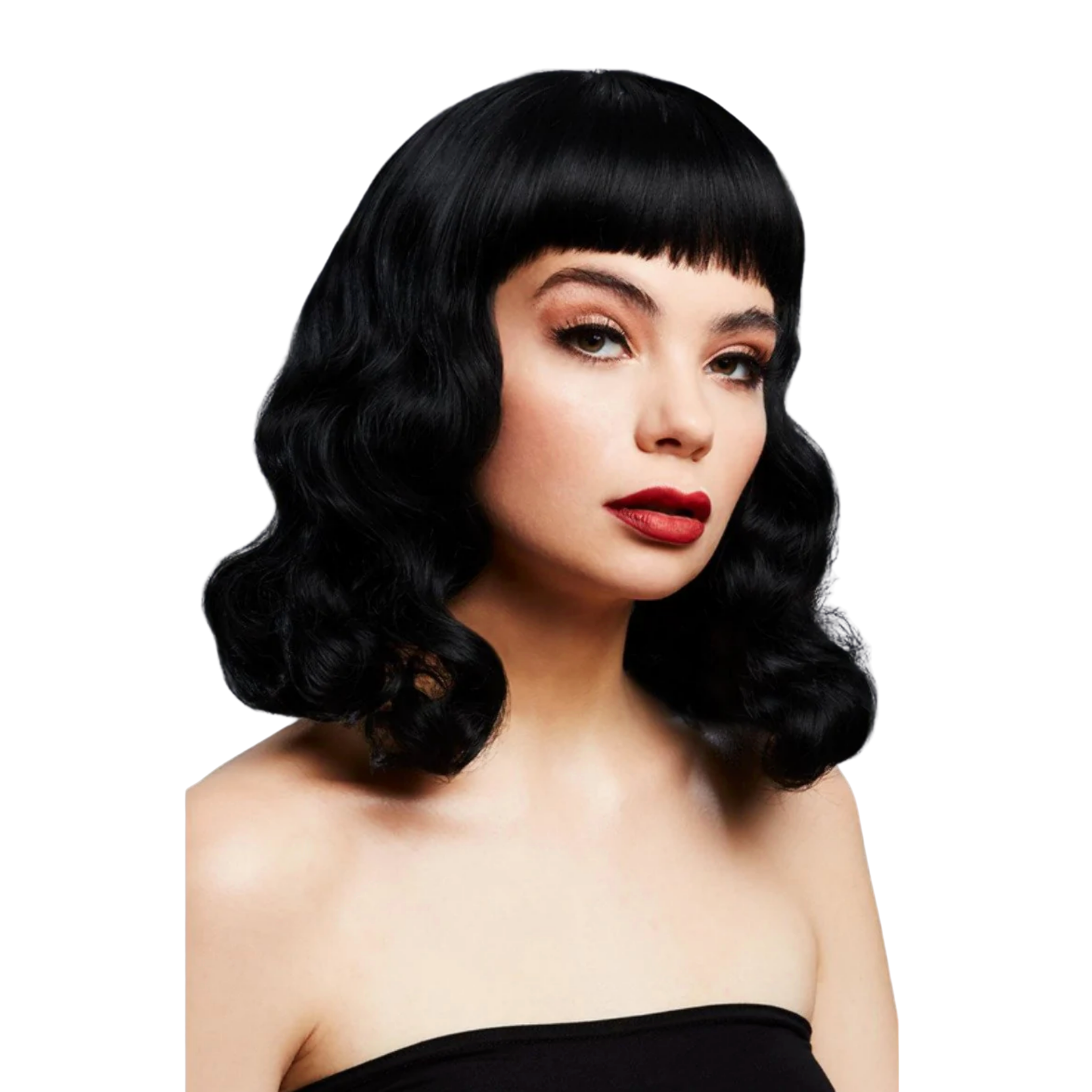 Smiffys Fever Bettie Wig | Black – Doll Face House of MakeUp