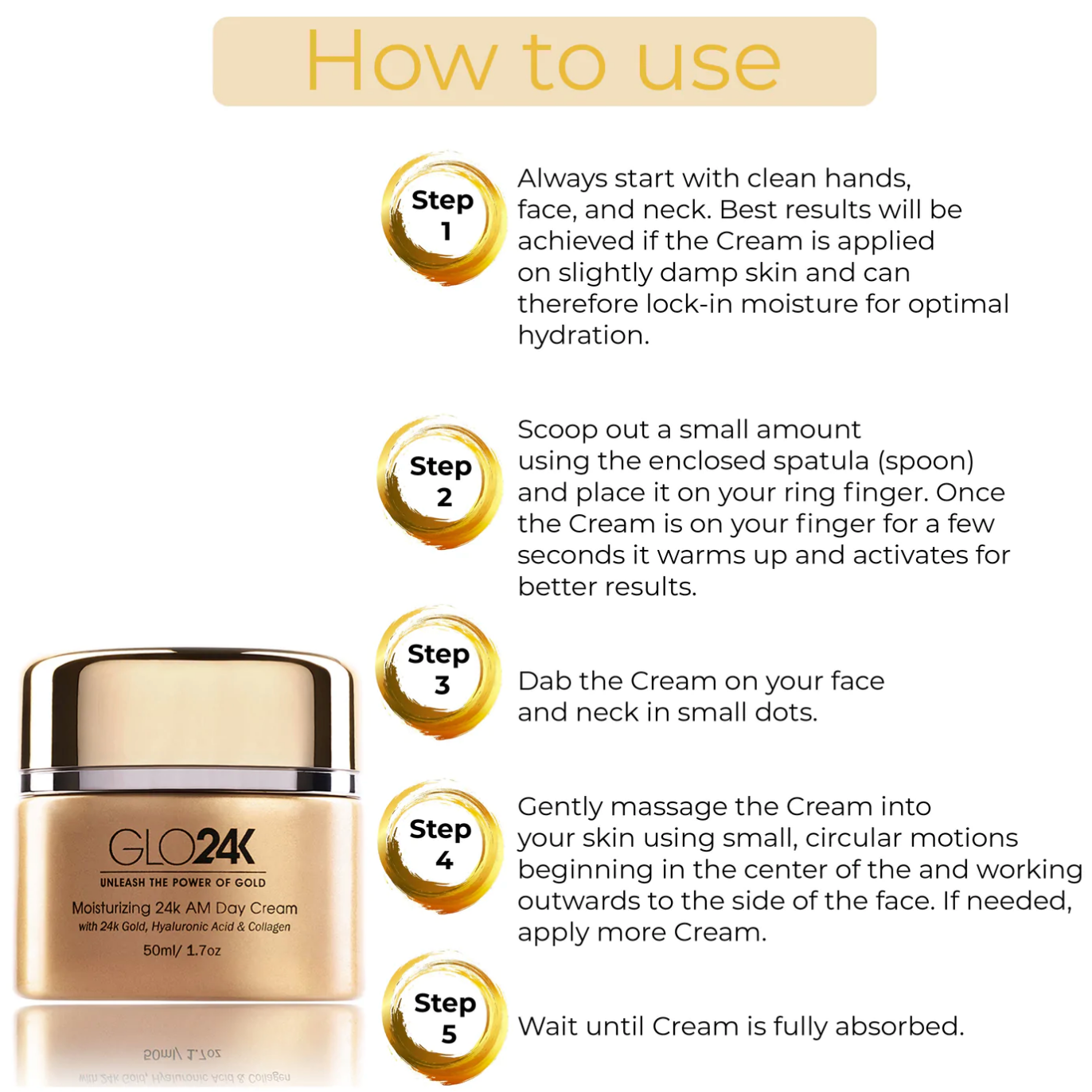 GLO24K | Moisturising 24K AM Day Cream – Doll Face House of MakeUp